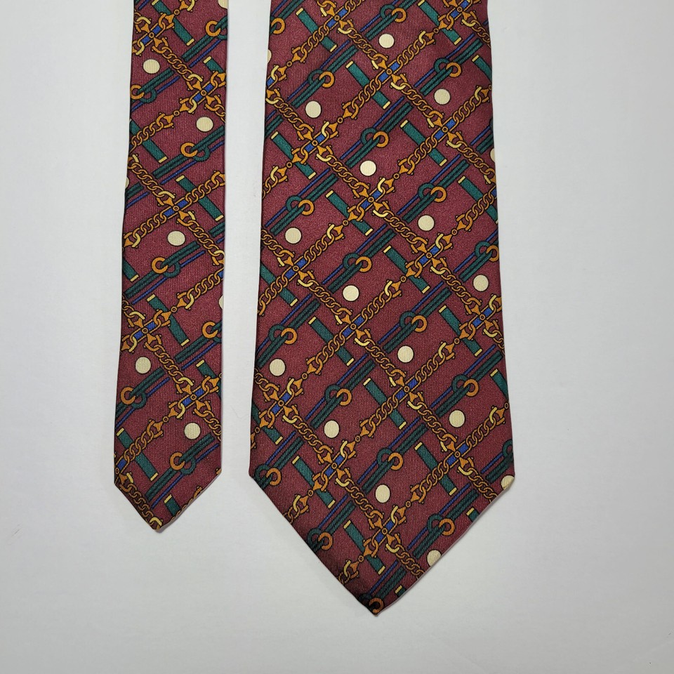 Brooks Brothers Makers Men's Chain Ring Print 100% Silk Necktie ...