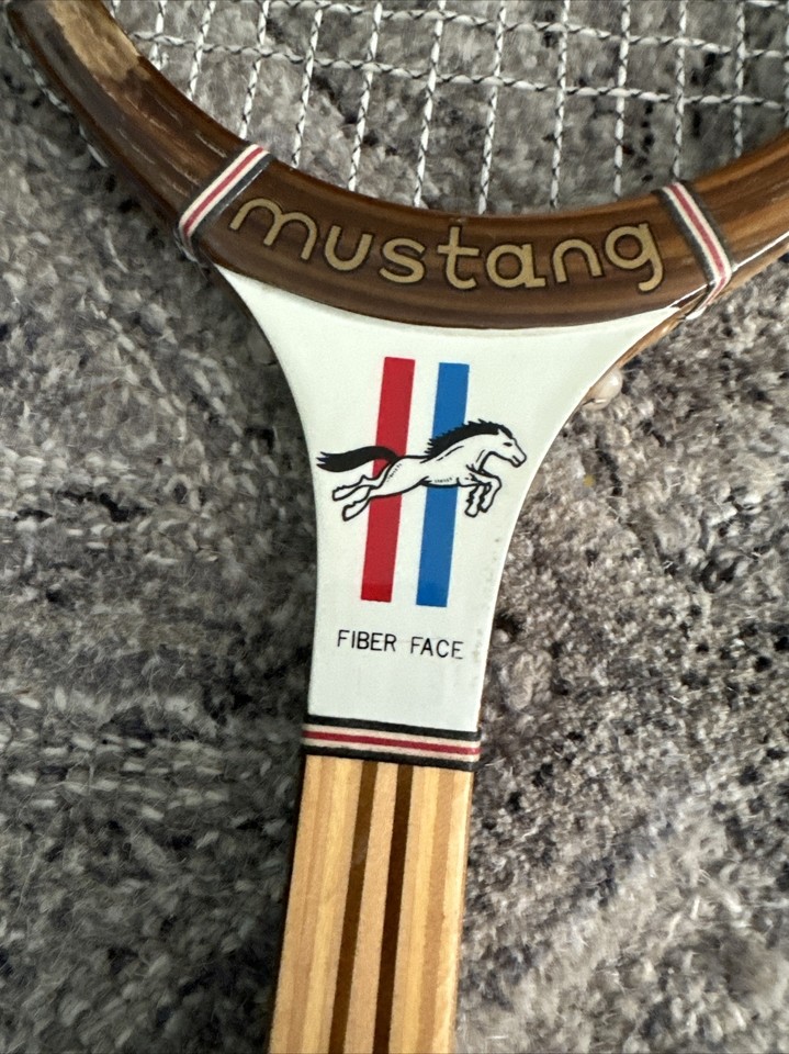Rare Vintage Mustang TG Wooden Tennis Racket Wood | eBay
