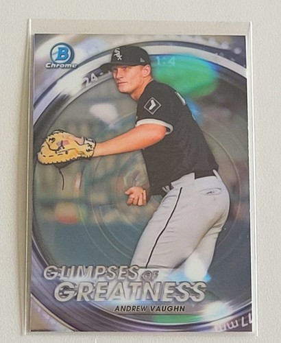 2020 Bowman Draft Chrome Andrew Vaughn Glimpses of Greatness Chicago ...