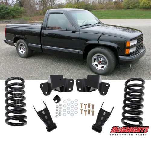 McGaughys 2/4 Drop Kit Chevrolet 1988-1998 C1500 Coils Shackles Hangers ...