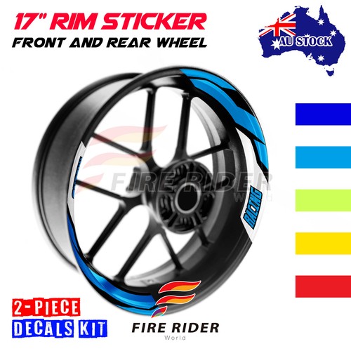Aqua J07 17" Wheel Sticker Rim Decal Stripes AU For Honda CBR650F 14-18 ...
