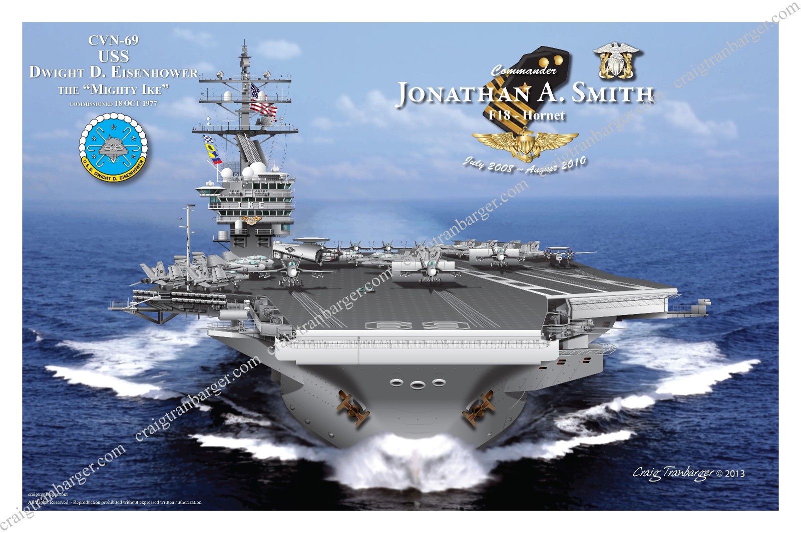 CVN69,aircraft,carrier,USS,Dwight Eisenhower,f18,hornet,ea6b,prowler,e2 ...