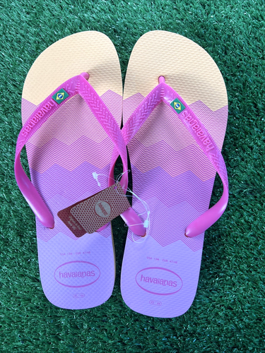 HAVAIANAS - FLIP FLOPS SANDALS - SIZE UK 13 - EU 47/48 - PINK/ORANGE ...