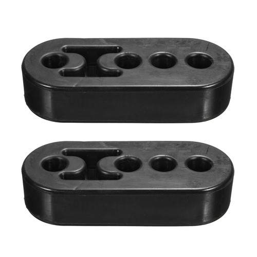 Rubber 4 Holes Car Exhaust Tail Pipe Mount Brackets Hanger Insulator ...