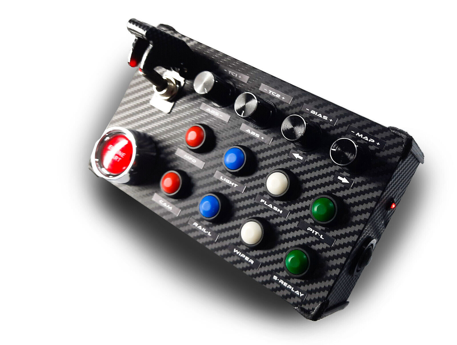 Button Box Sim Racing Konsole Starthebel Leuchtende Buttonbox ...