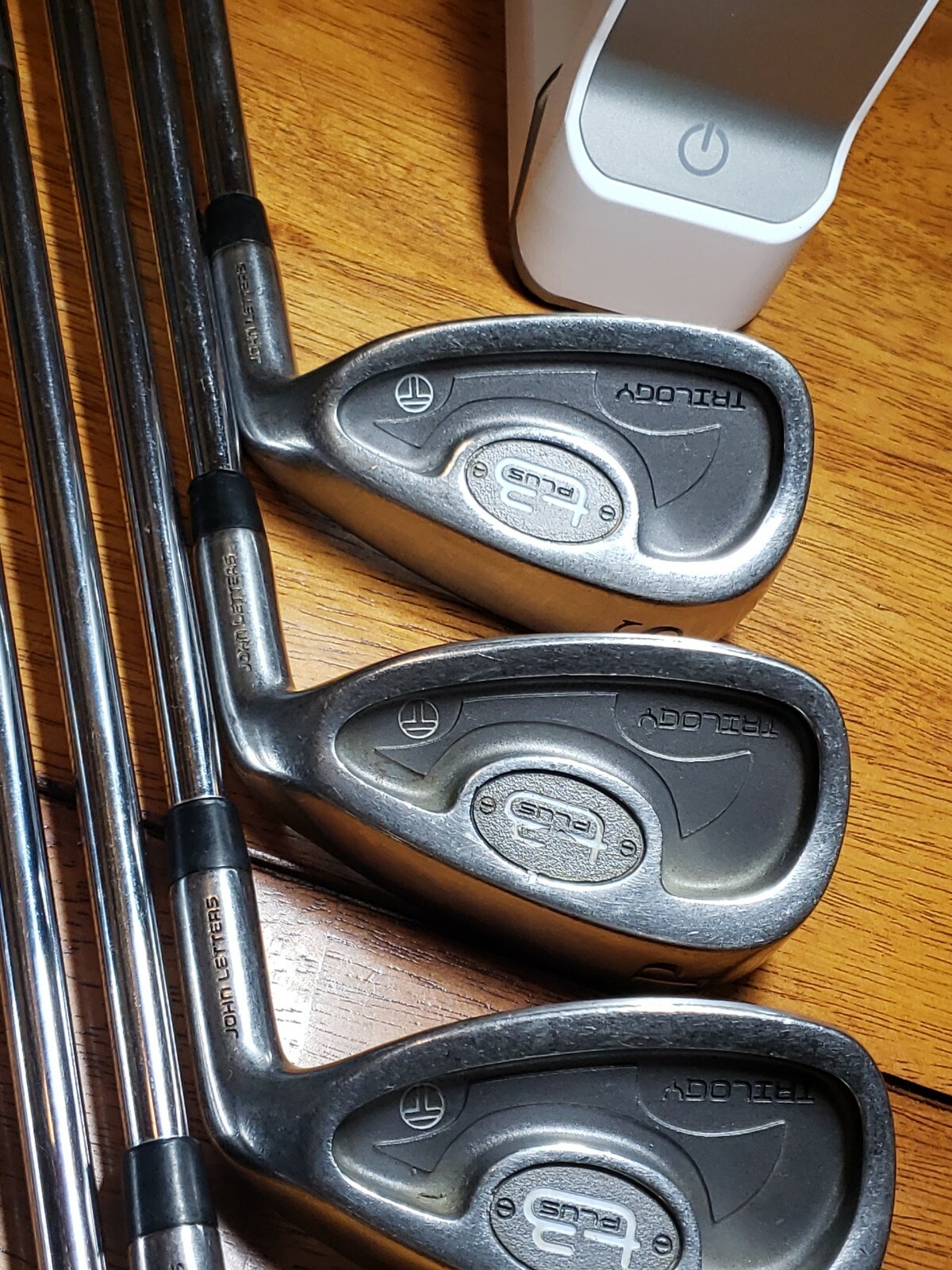 JOHN LETTERS TRILOGY T3 PLUS IRONS 4 5 6 7 9 PW SW STEEL SHAFT GOLF ...