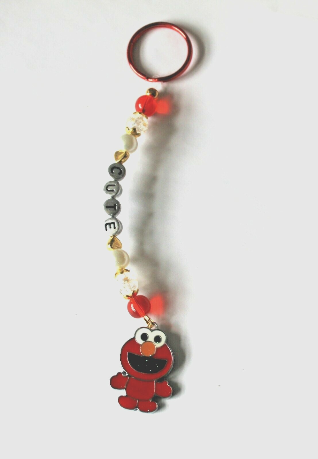 Cute Personalised Elmo keyring / bag charm (you chose the name), 2 ...