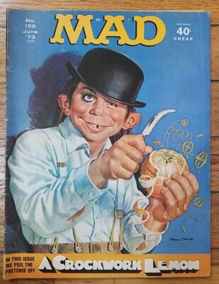Vintage Mad Magazine # 159 - June 1973, A Clockwork Lemon | eBay
