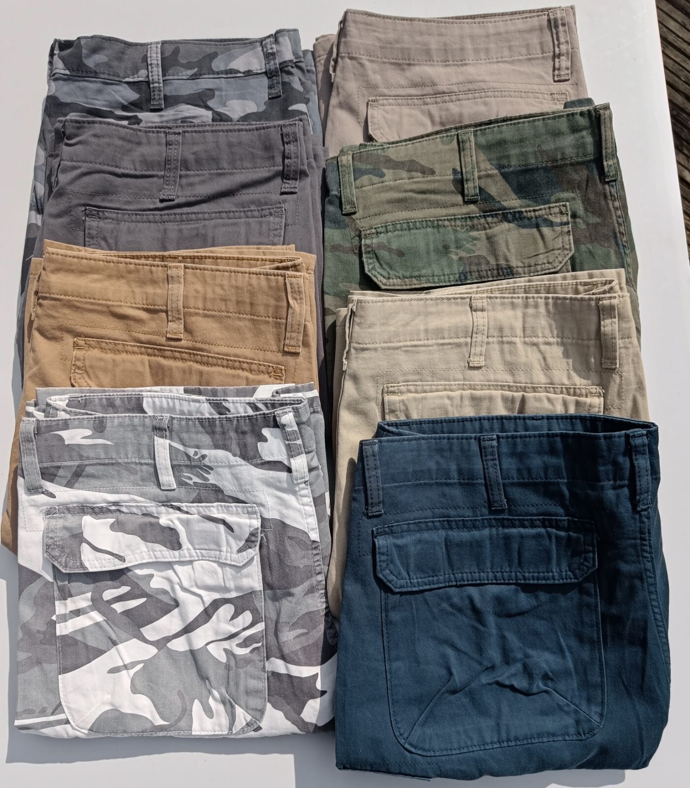 Wrangler Authentics Durable Cotton Twill Cargo Shorts In 8 Colour's 30/ ...