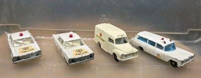 Lot of 4 Vintage Matchbox Lesney Lomas and S&S Cadillac Ambulances ...