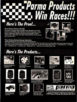 Parma RC Accessories Print Ad 1988 Ephemera Wall Decor Motors | eBay