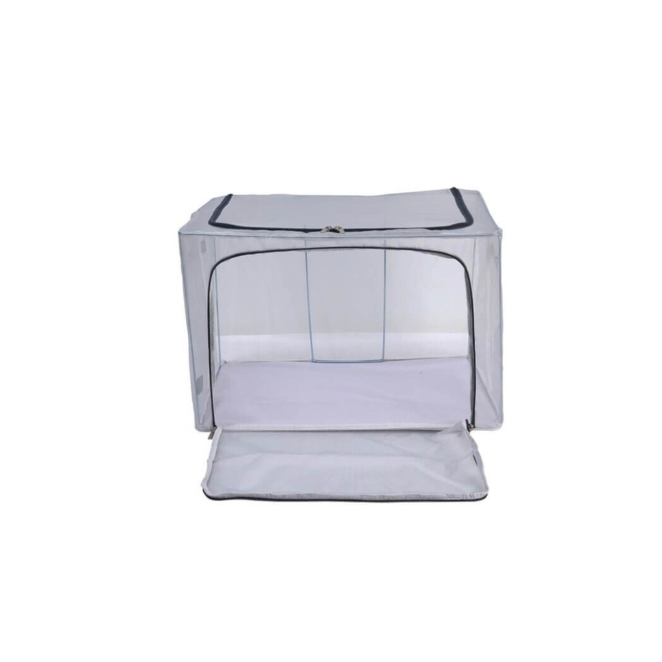 Periea Mesh Folding Storage Bin with Steel Frame, Large White | eBay