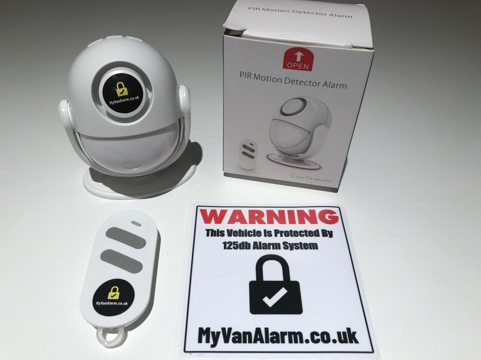 WIRELESS VAN ALARM - Easy & Fast to Fit - 125 DB SIREN WITH X2 REMOTE ...