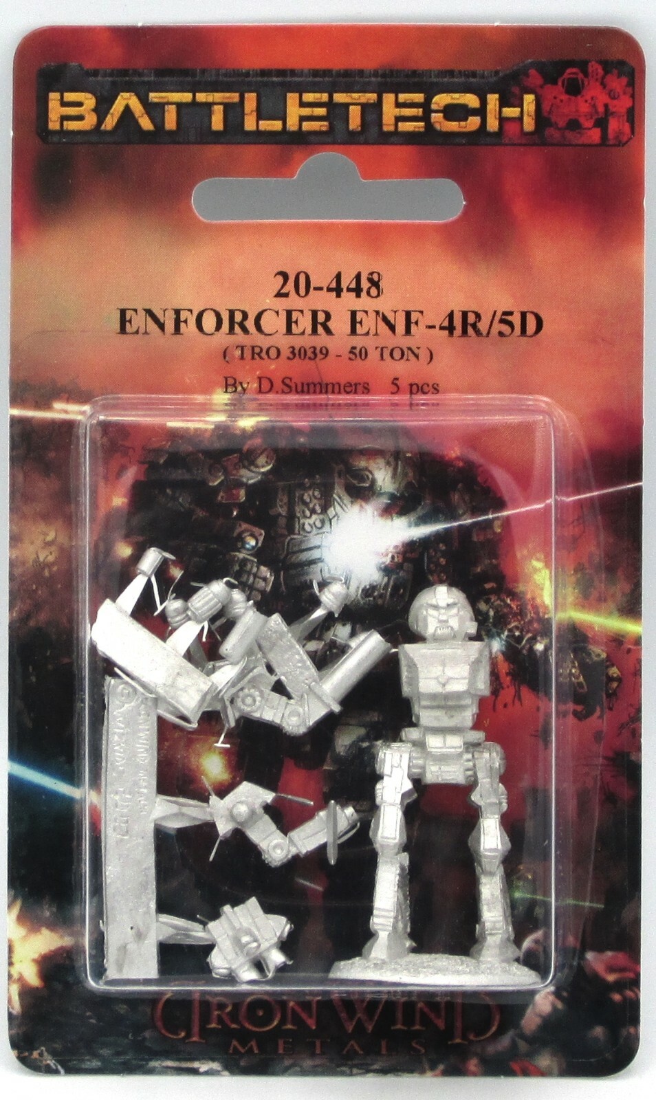 Battletech 20-448 Enforcer ENF-4R/5D (TRO3039) Federated Suns Medium ...