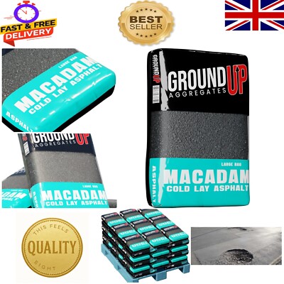 Heavy Duty Cold Lay Macadam Tarmac 21kg – Ready to Use for Potholes ...
