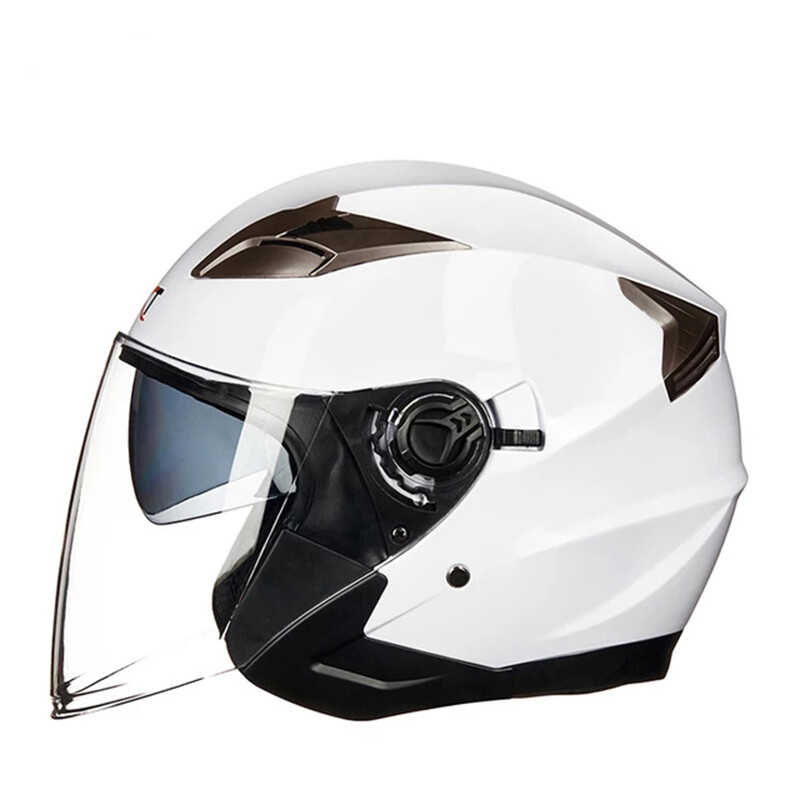 DOT Motorcycle Open Half Face Helmet Motobike 3/4 Scooter Bike Helmets ...