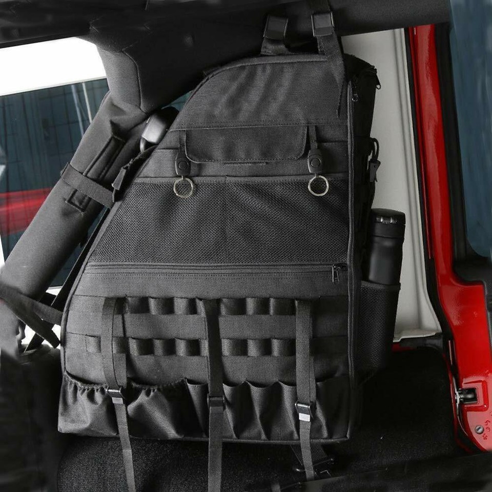 US Roll Bar Trunk Storage Bag Cage With Multi-Pockets for Jeep Wrangler ...