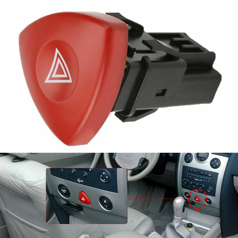 Hazard Warning Switch Button For Renault Master Trafic Vauxhall Movano ...