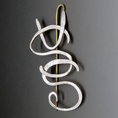 Unique Artisan Sterling Silver Hand Hammered VSS SSA Initial Pin ...