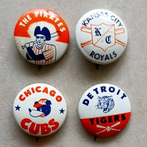 Crane Chips Vintage Baseball Pins 1969 Lot of 4 w/ Cubs, Tigers ...