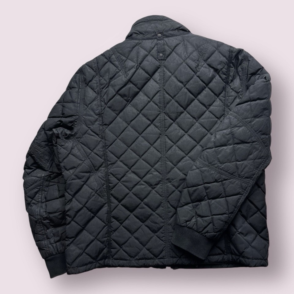 Vintage Men’s Ralph Lauren RLX Quilted Bomber Jacket 90s Black Sz 2XL ...