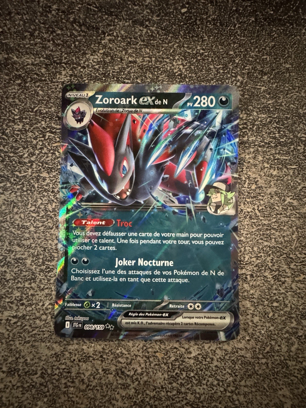 ZOROARK EX - POKÉMON 098/159 EV9 JTG AVENTURES ENSEMBLES NEUF FR | eBay