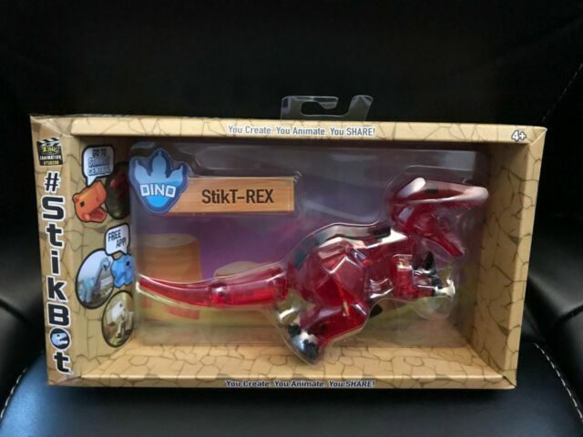 Stikbot Dino Stikt-rex Green Figure Zing Global Dinosaur Toy for sale ...