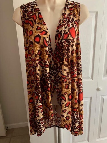 NWT SIZE REGULAR SOUTHERN CHARM ANIMAL PRINT OPEN STYLE DRAPE DUSTER ...