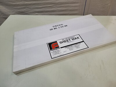 .250" thick Freeman no. 165 sheet wax Wax Regular 12" x 24" 2 sheets C ...
