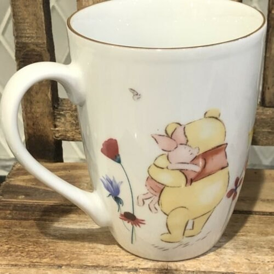 Disney Winnie the Pooh And Piglet Wildflowers Happy Mugs Set Of 2 | eBay