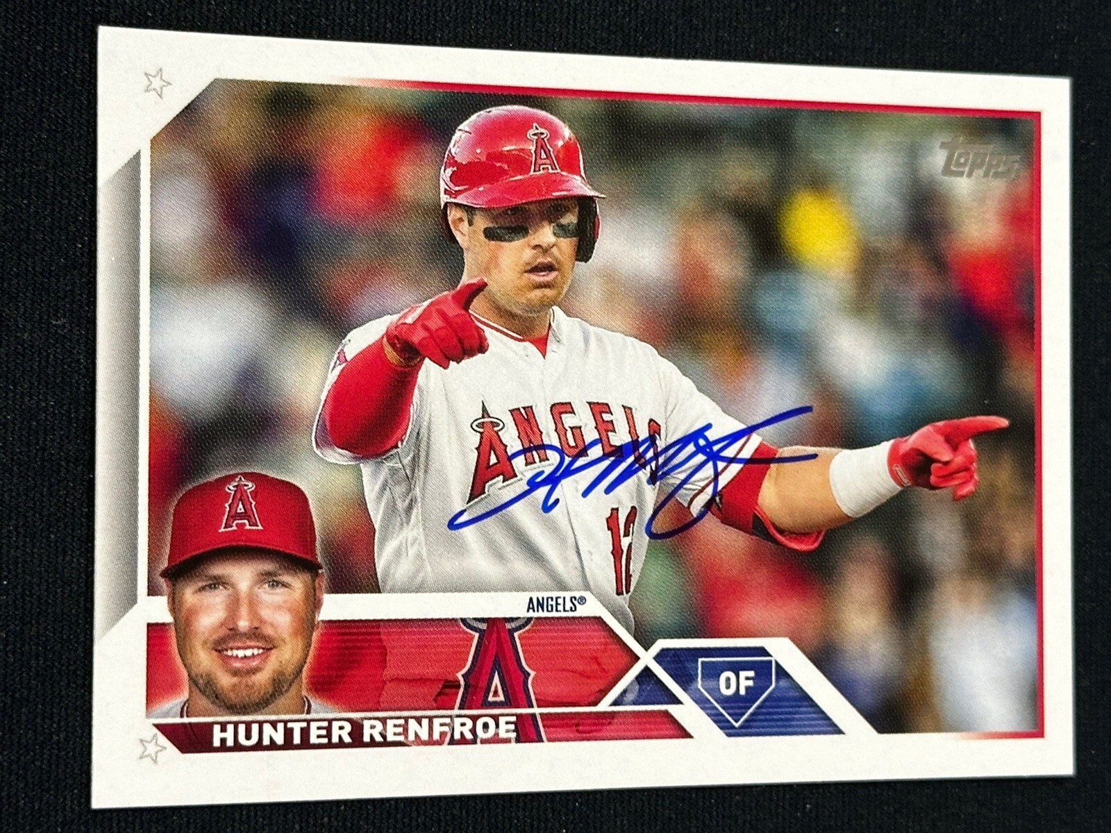 2023 TOPPS UPDATE Signed HUNTER RENFROE Autographed Angels Auto Card # ...