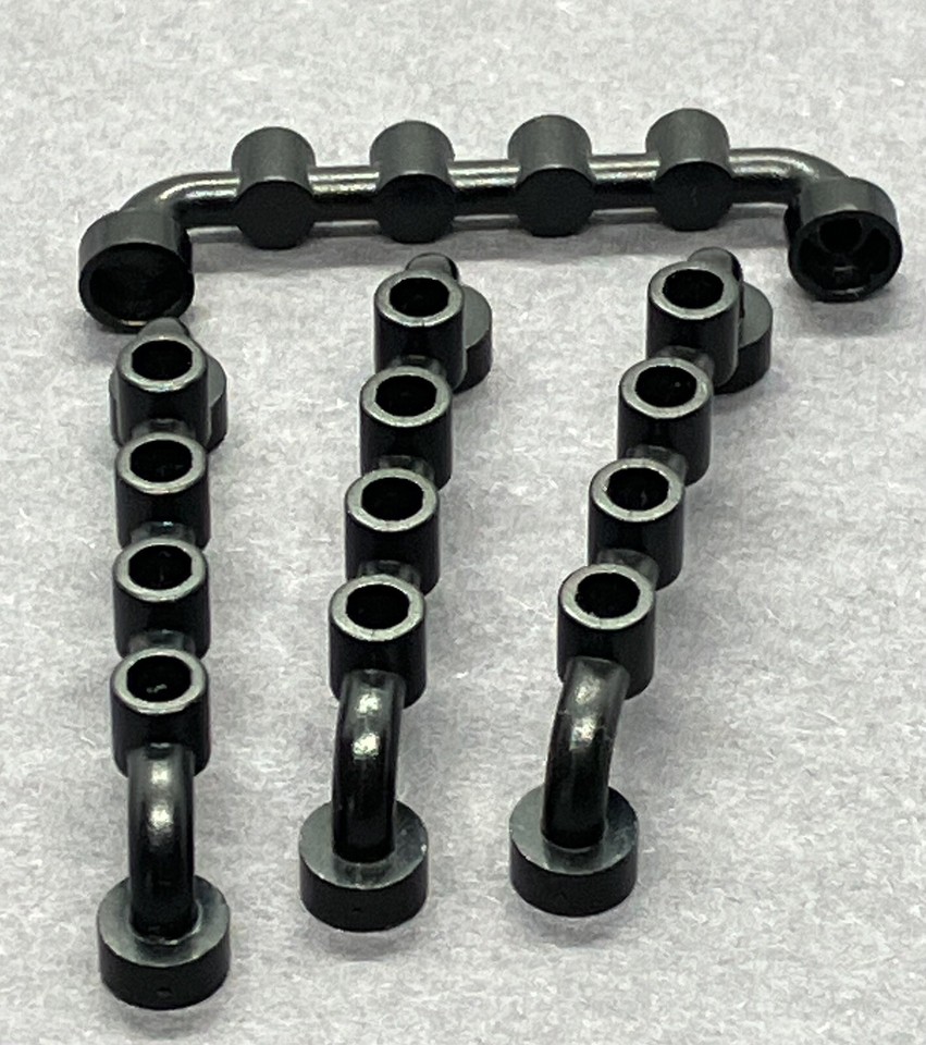 LEGO Parts 6140 (1pc) Bar 1x6 with Hollow Studs - Black Vintage | eBay