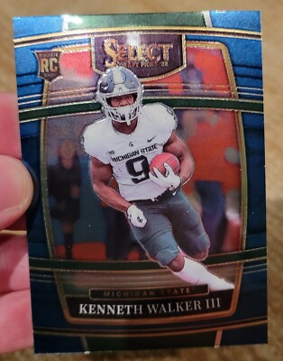 2022 Panini Select Draft Picks Blue Parallel Kenneth Walker III RC ...