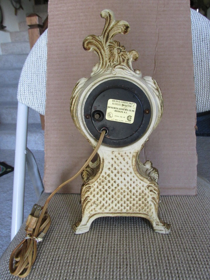 Original Paint Working 1950's Electric United Clock Model 82 Ornate Art ...