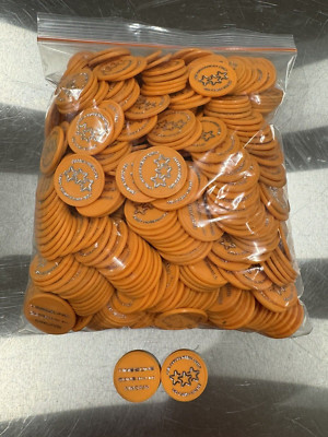 500 Orange Timezone Tokens/Chips from Wizard of Oz Arcade Coin Pusher ...