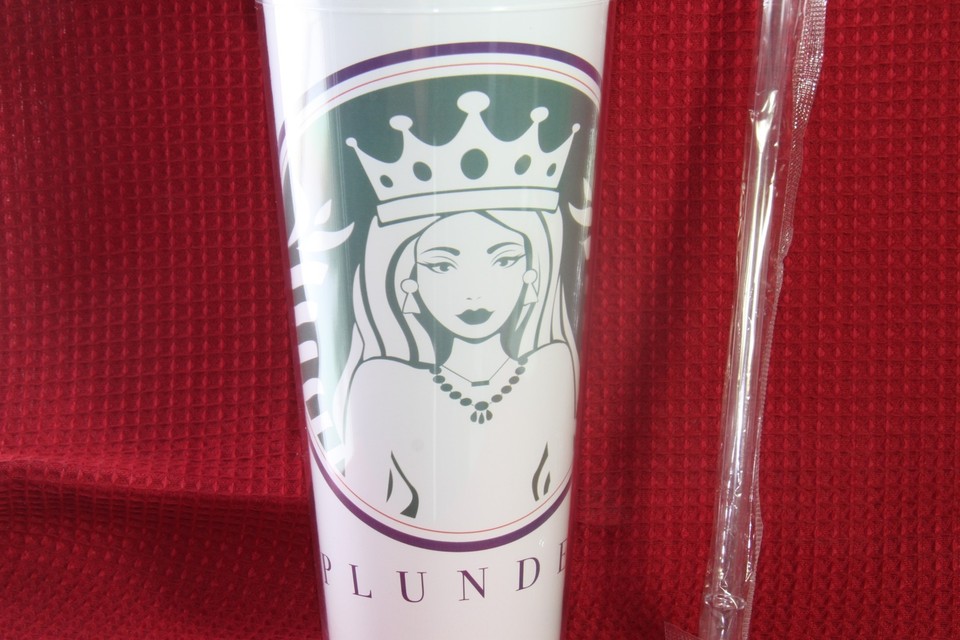 Plunder (new) TUMBLER - DOUBLE WALLED - 22 0Z. W/ STRAW - SCREW ON LID ...