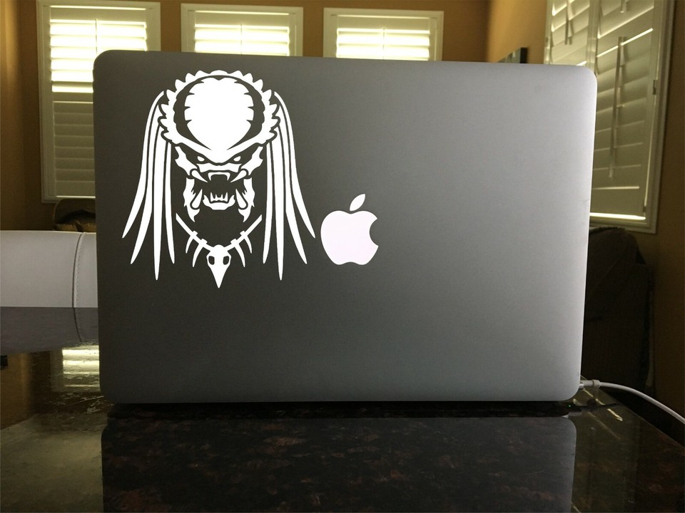 72-20 Predator Face Braids necklace Vinyl decal Sticker Alien Dutch ...