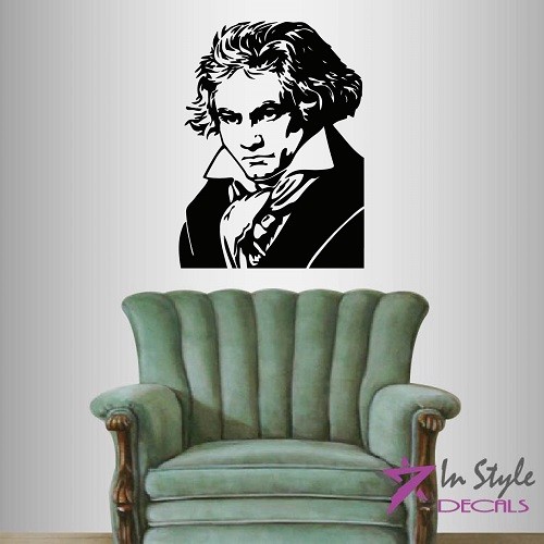 Vinyl Decal Ludwig van Beethoven Genius Famous Composer Portrait ...