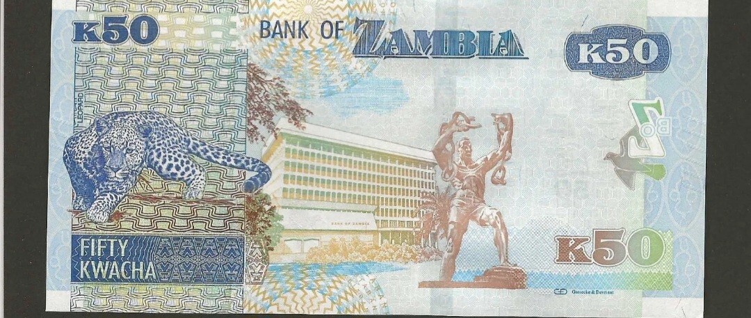 New 2022 Zambia 50 Kwacha UNC Banknote. Fifty Zambian Kwacha Bill Note ...