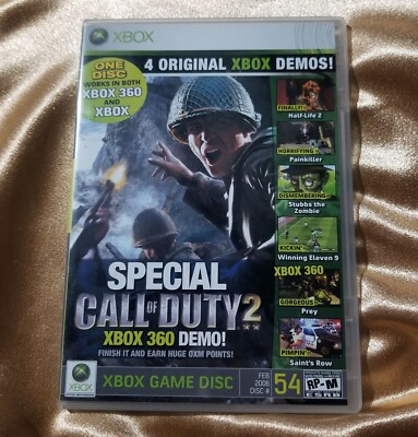Official Xbox Xbox 360 Demo Disc #54 Year 2006 - Call of Duty 2 Xbox ...