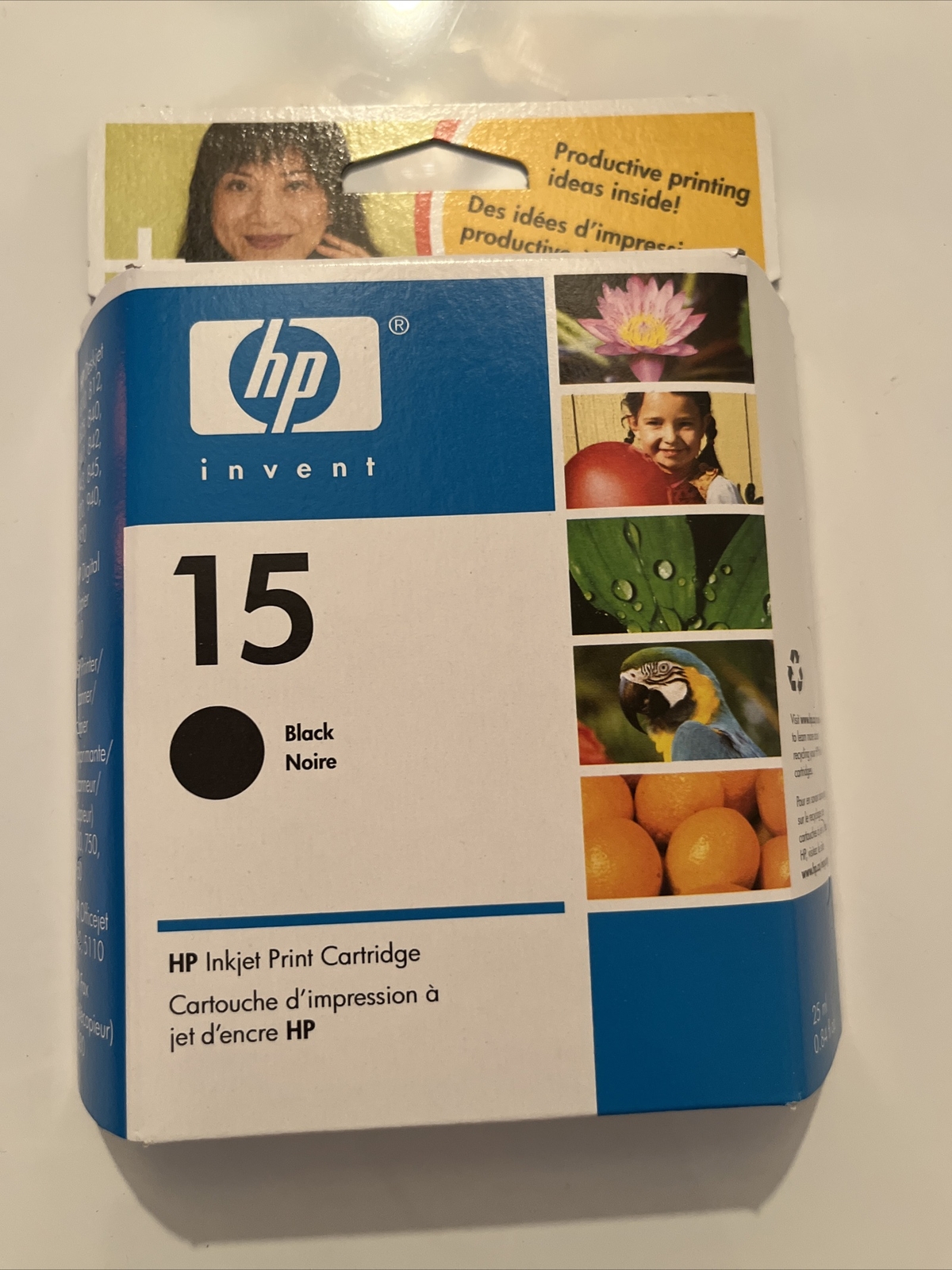 1 Genuine OEM HP 15 Black Ink Printer Cartridge Sealed | eBay