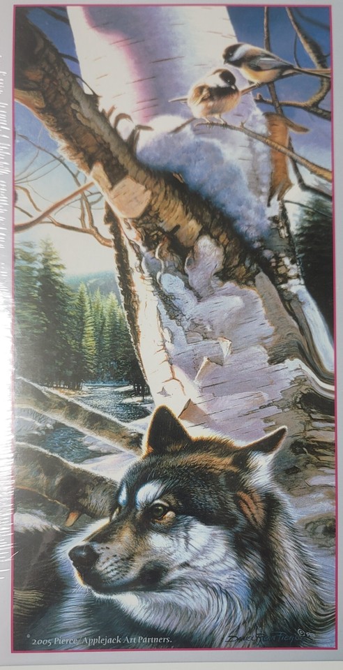 Wolf & Chickadees 1000 Pc Jigsaw Puzzle Daniel Renn Pierce ~ Sunsout ...