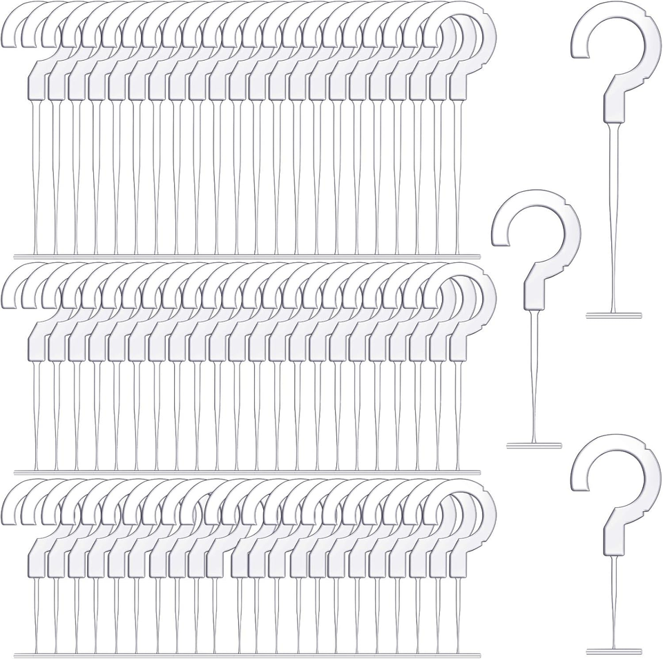 Tenare 3000 Pieces Plastic J Hook Fasteners Hanging Clothing J Hook Tag ...