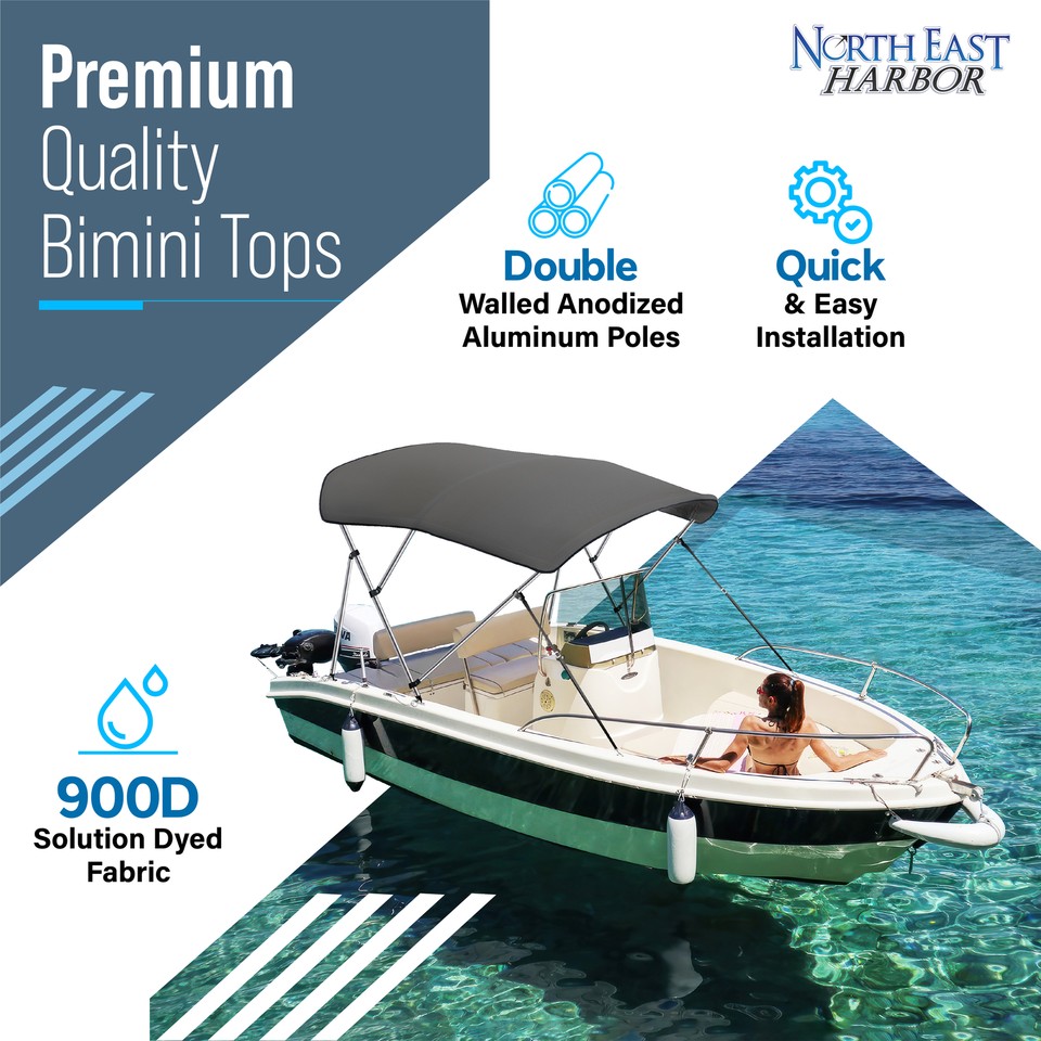 Sun Shade Canopy for Pontoon, V-Hull, Fishing, Jon Boat, Storage Boot ...