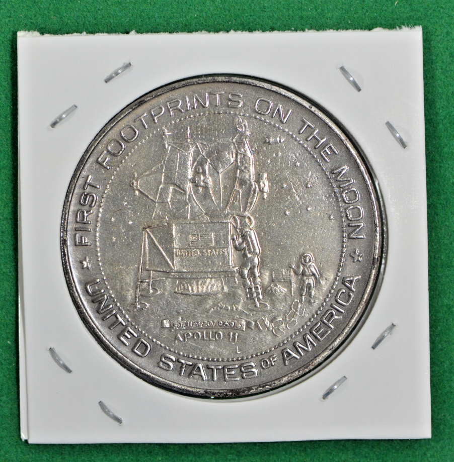 Apollo 11 Moon Landing Medal One Small Step for Man Token Neil ...