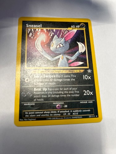 Pokémon TCG Sneasel Neo Genesis 25 Regular Unlimited Rare | eBay