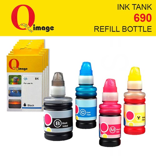 Q-Image 690 non-OEM Ink Refill bottle for Canon Pixma G2600,G3600,G4600 ...