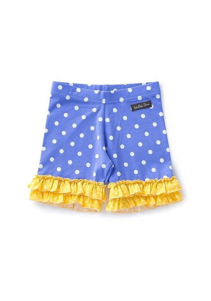 Matilda Jane ~ sz 8 Girls New Blue x White Dots Day Camp Ruffle Bike ...