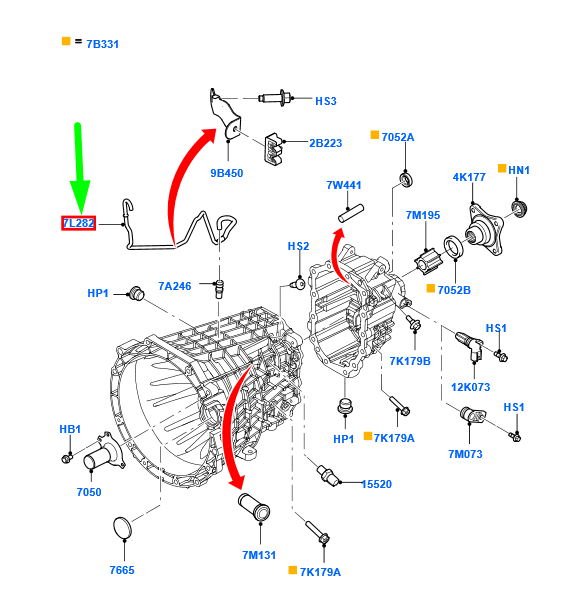FORD RANGER T6 MK1 Manual Transm Breather Tube 1726423 AB39-7A245-CC ...