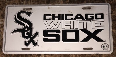 Vintage Chicago White Sox MLB Logo Metal Vehicle Front License Plate | eBay